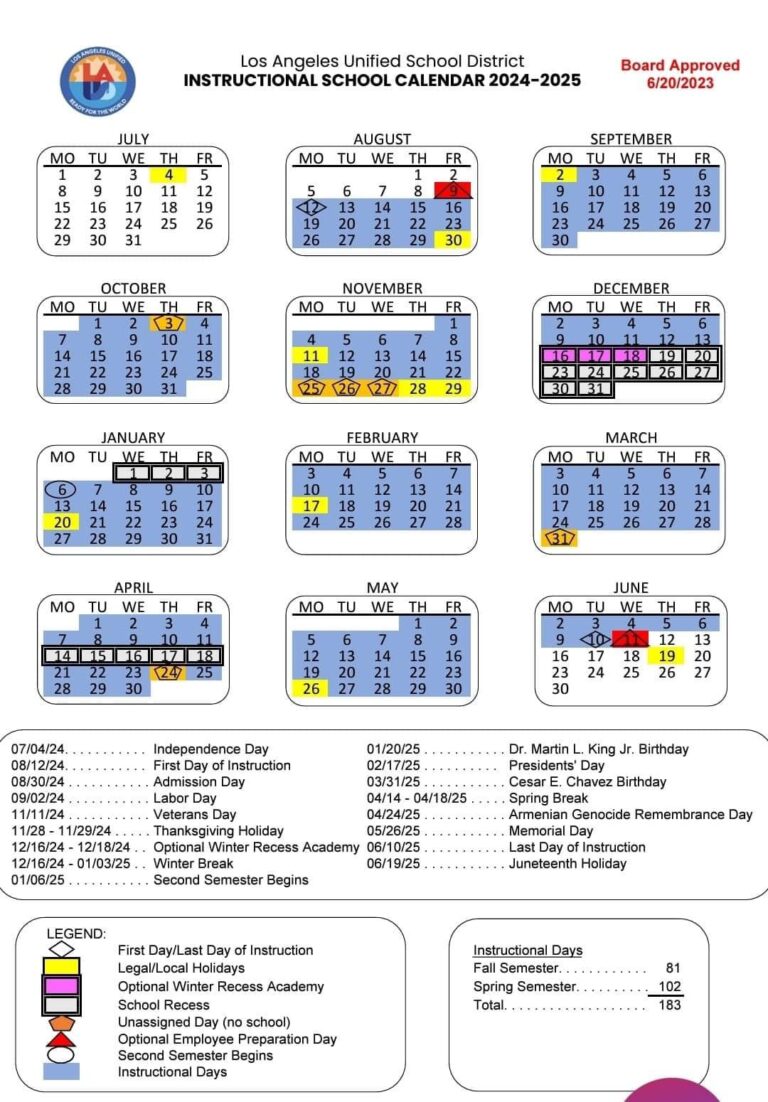 Here's the Instructional Calendar for SY 2024-2025 - Scott Schmerelson